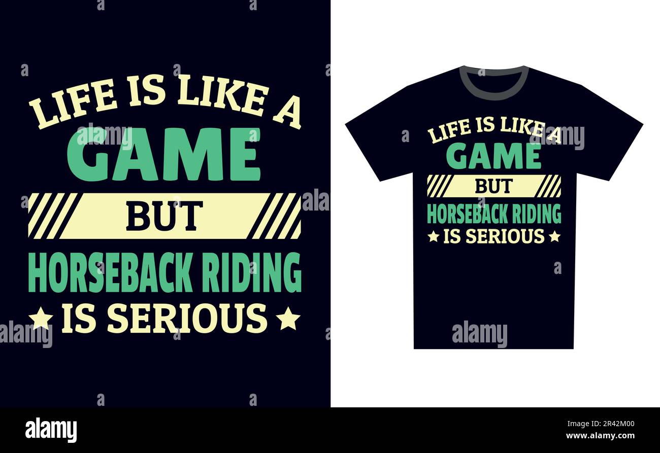 Horseback Riding T Shirt Design Template Vector Stock Vector Image ...