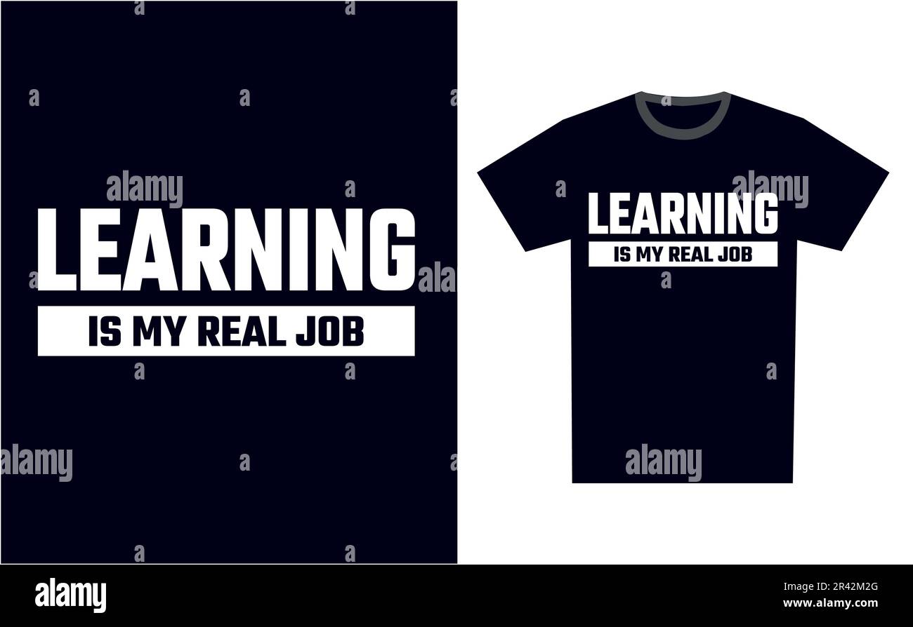 Learning T Shirt Design Template Vector Stock Vector Image & Art - Alamy