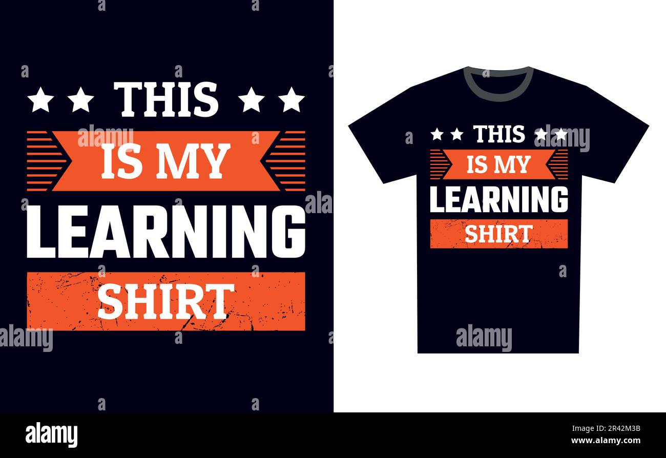 Learning T Shirt Design Template Vector Stock Vector Image & Art - Alamy