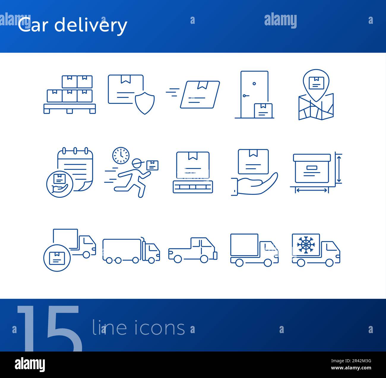 Car delivery icons Stock Vector Image & Art - Alamy