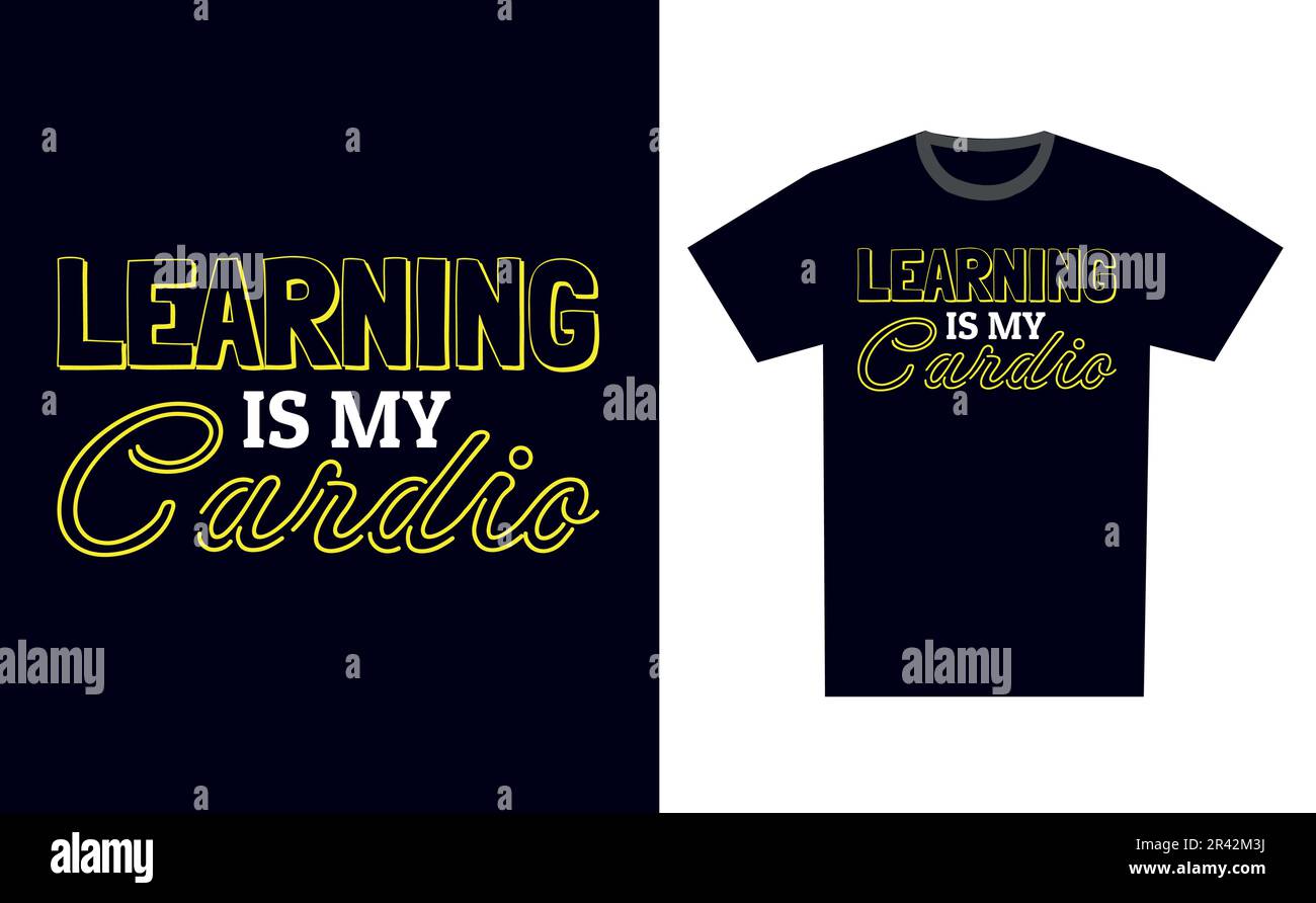 Learning T Shirt Design Template Vector Stock Vector Image & Art - Alamy