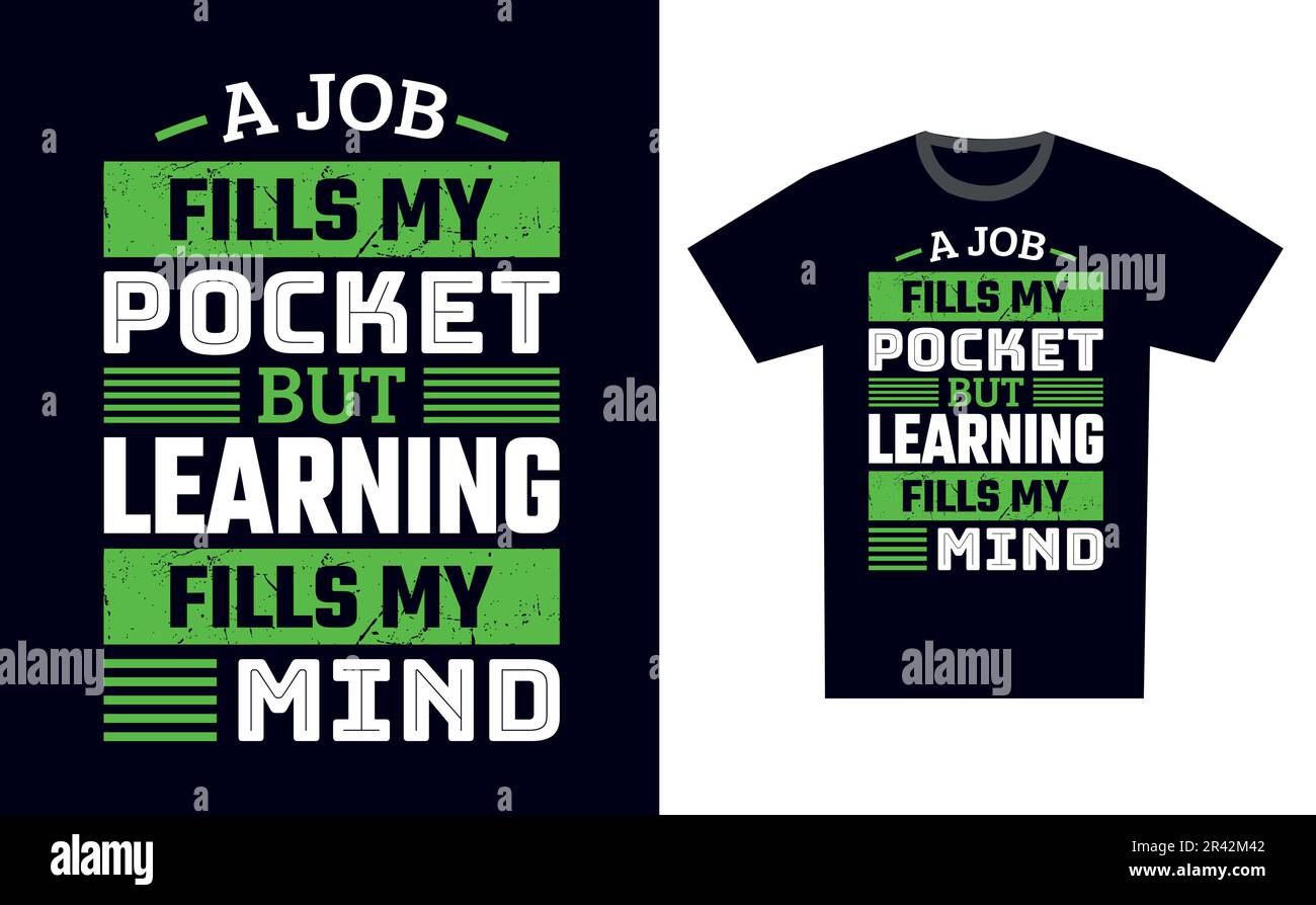 Learning T Shirt Design Template Vector Stock Vector Image & Art - Alamy