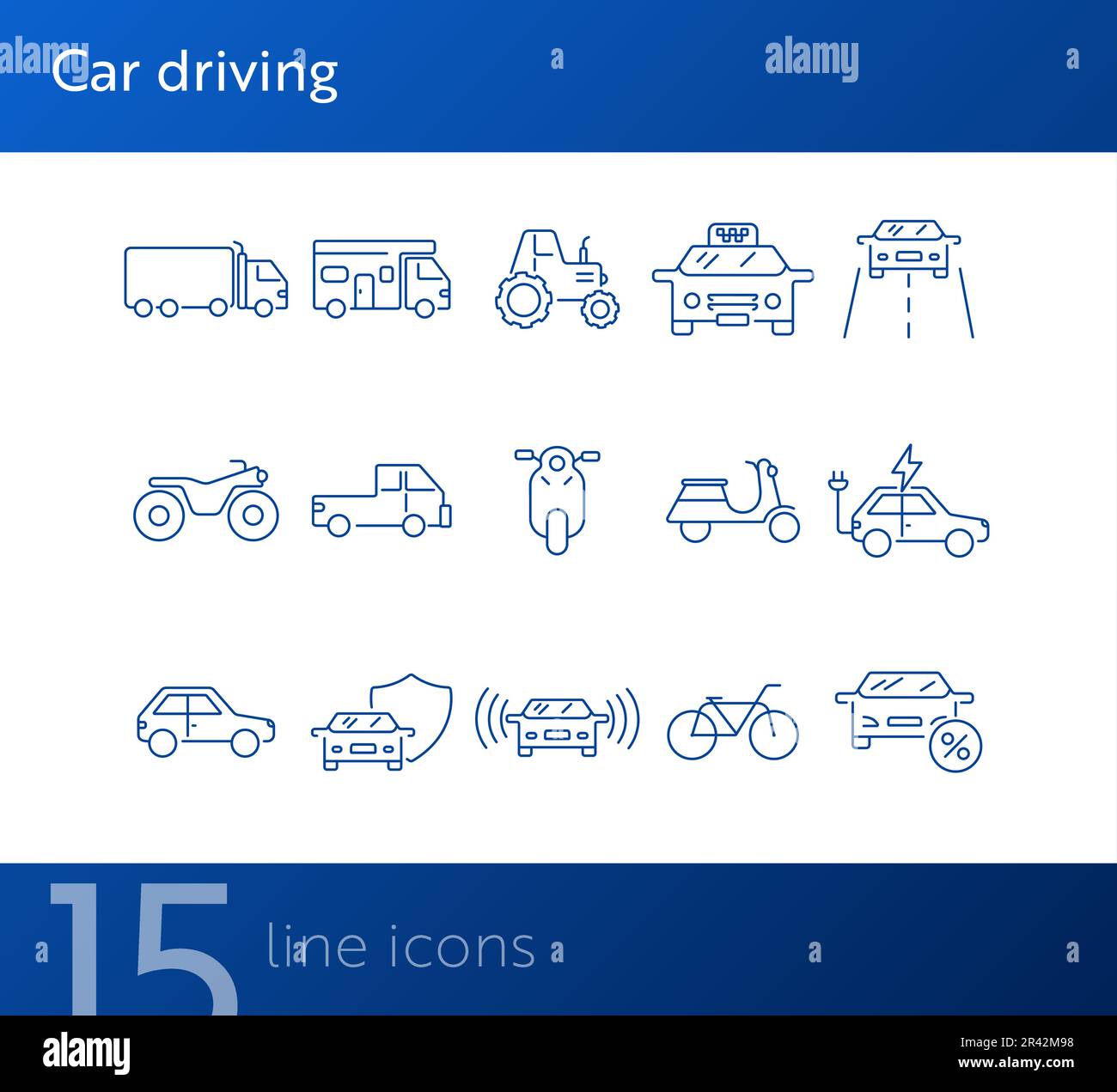 Car driving line icon set. Camper, bike Stock Vector Image & Art - Alamy Car driving line icon set. Camper, bike Stock Vector Image & Art - Alamy