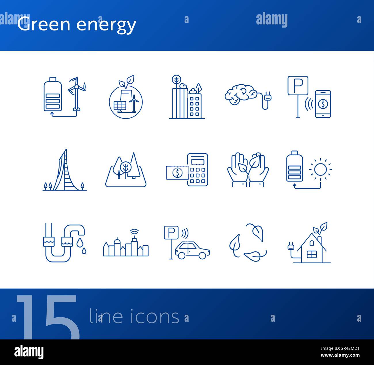 Green energy icons Stock Vector Image & Art - Alamy