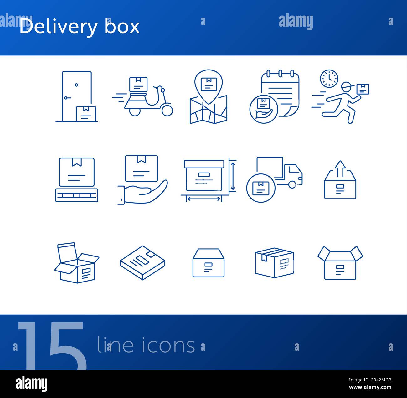 Delivery box icons Stock Vector Image & Art - Alamy