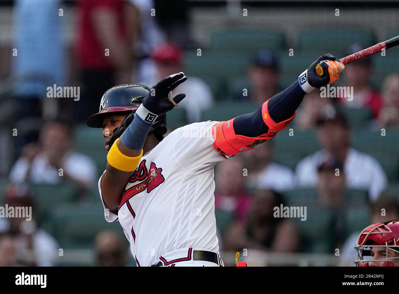 Atlanta Braves right fielder Ronald Acuna Jr. (13) bats against the ...