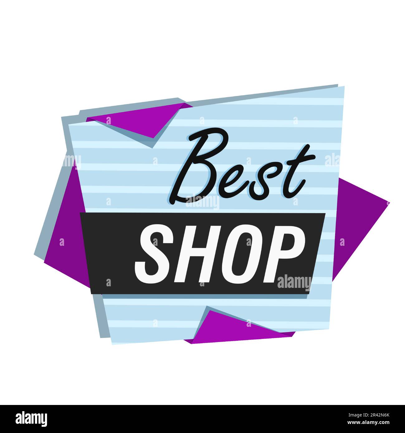 Best shop banner on white background Stock Vector Image & Art - Alamy