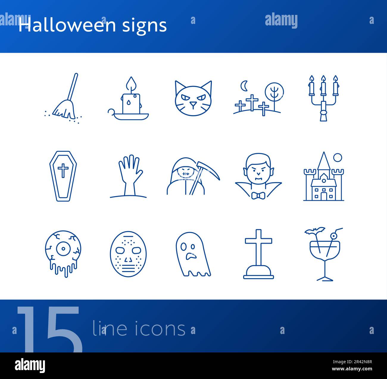 Halloween signs icons Stock Vector Image & Art - Alamy