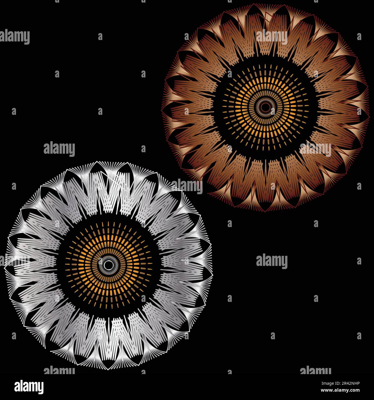 Beautiful elegant circular Stars design for background and wall art ...