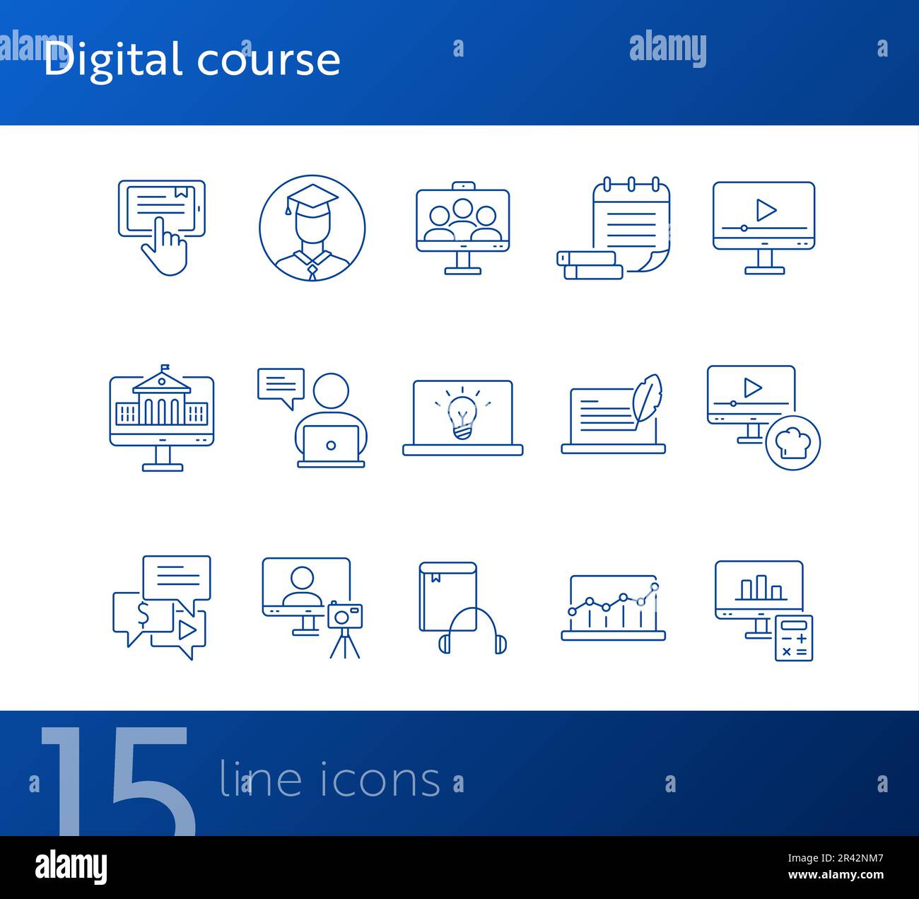 Livestream education Stock Vector Images - Alamy