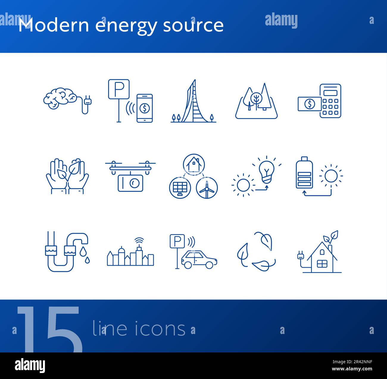 Modern energy source icons Stock Vector Image & Art - Alamy