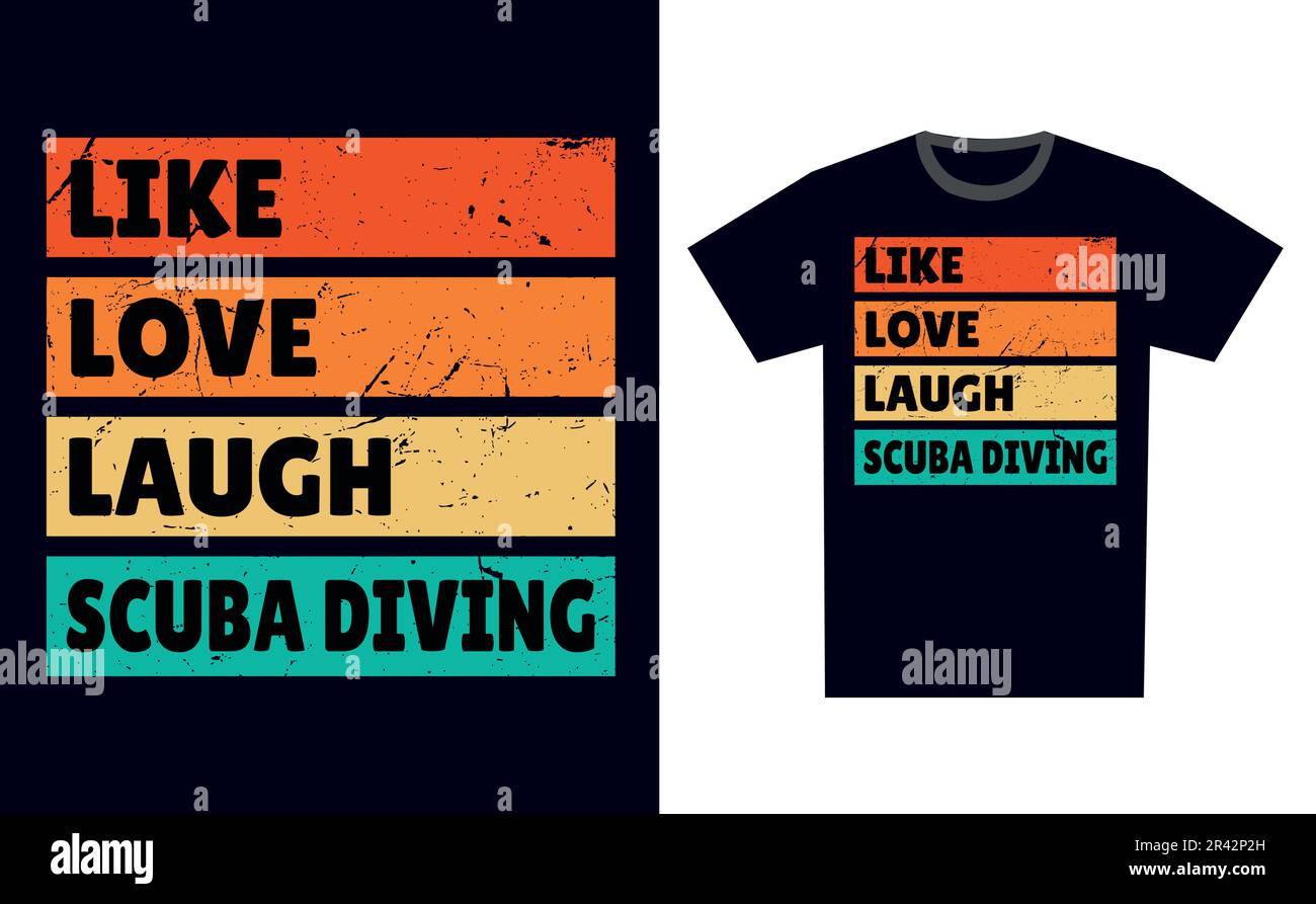 Scuba Diving T Shirt Design Template Vector Stock Vector Image & Art ...