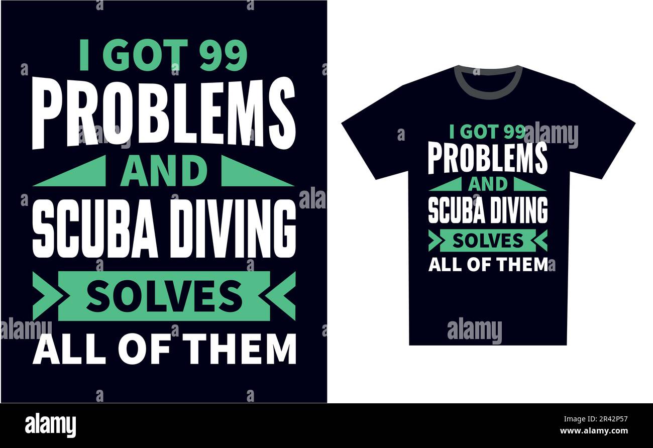 Scuba Diving T Shirt Design Template Vector Stock Vector Image & Art ...