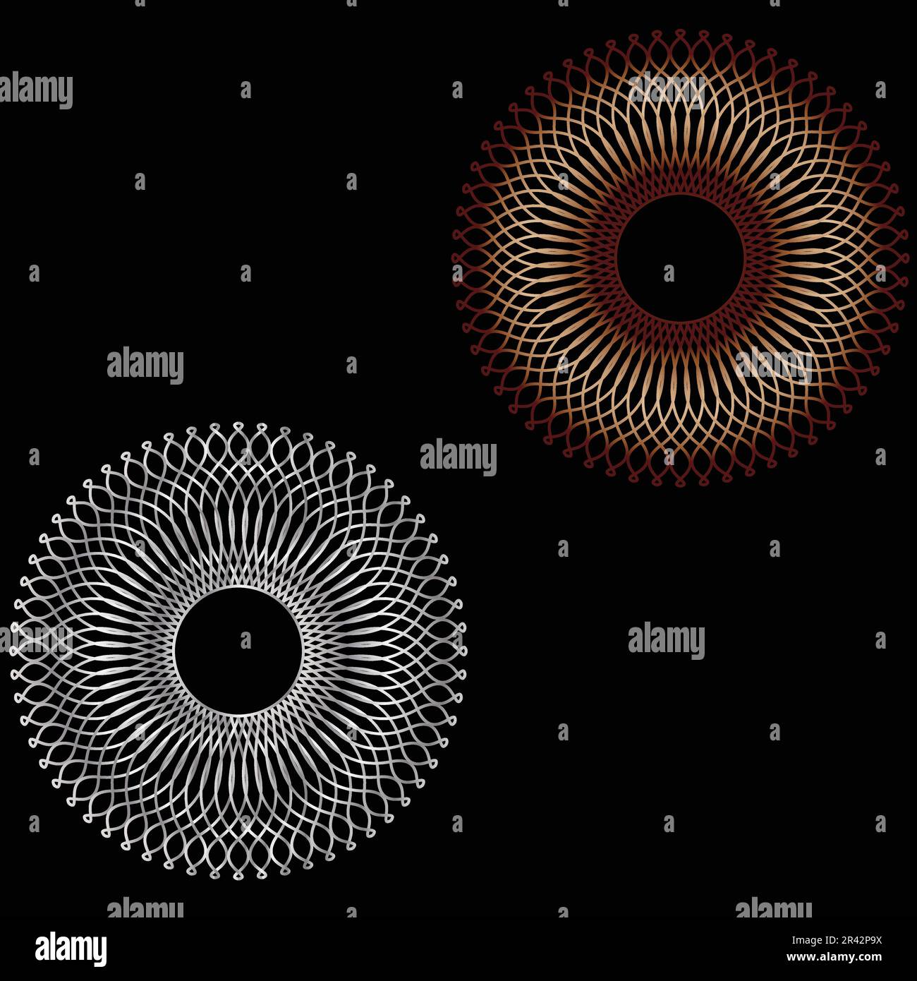 Beautiful elegant circular Stars design for background and wall art ...