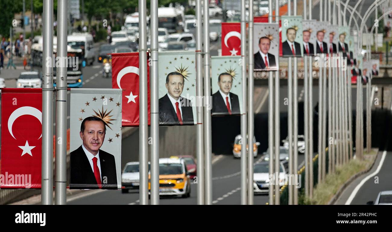 One of the posters of presidential candidate and Justice and ...