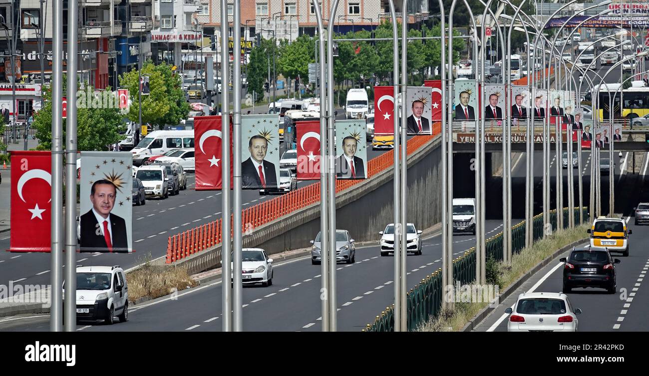 One of the posters of presidential candidate and Justice and ...