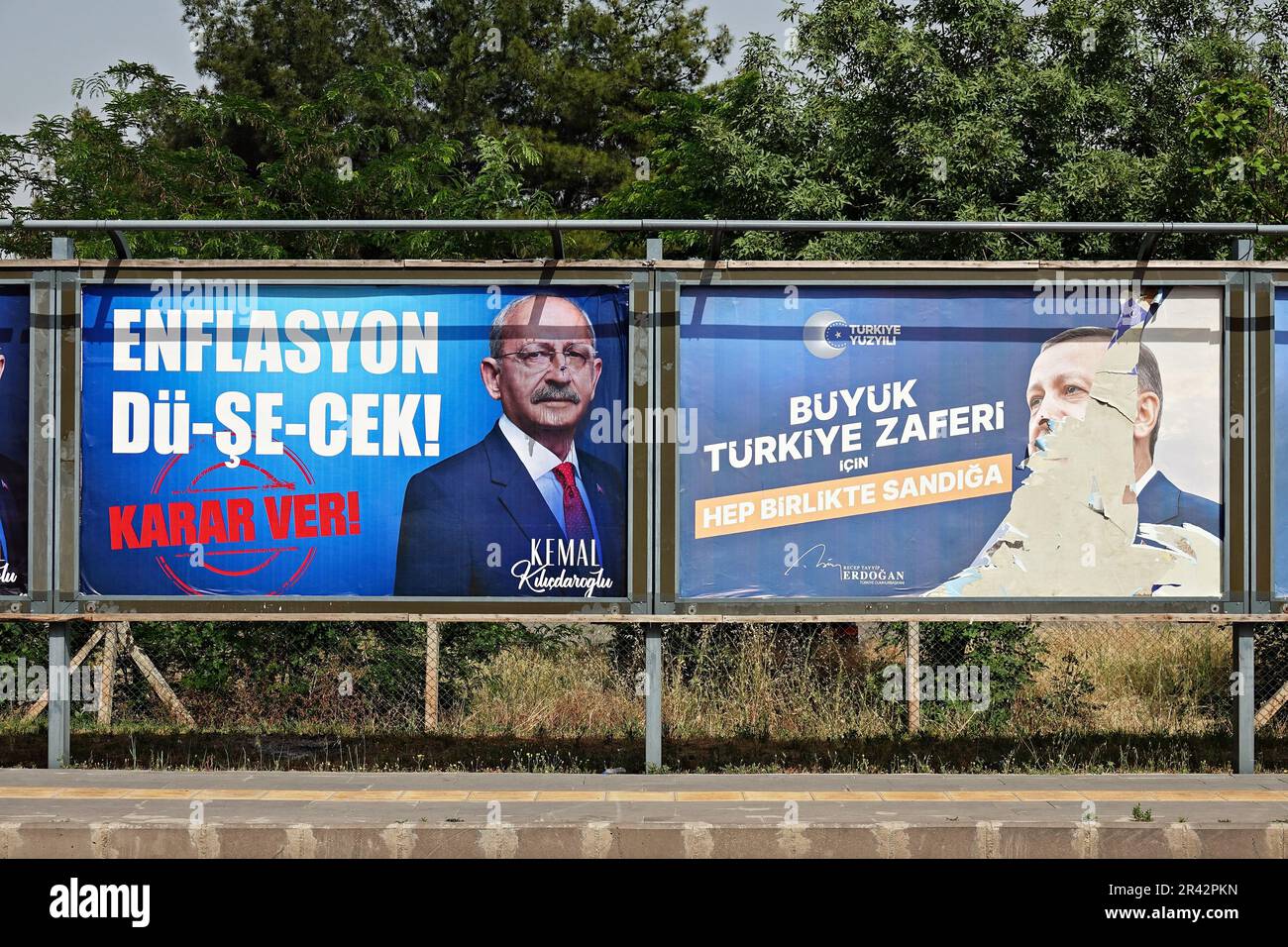 One of the posters of presidential candidate and Justice and ...