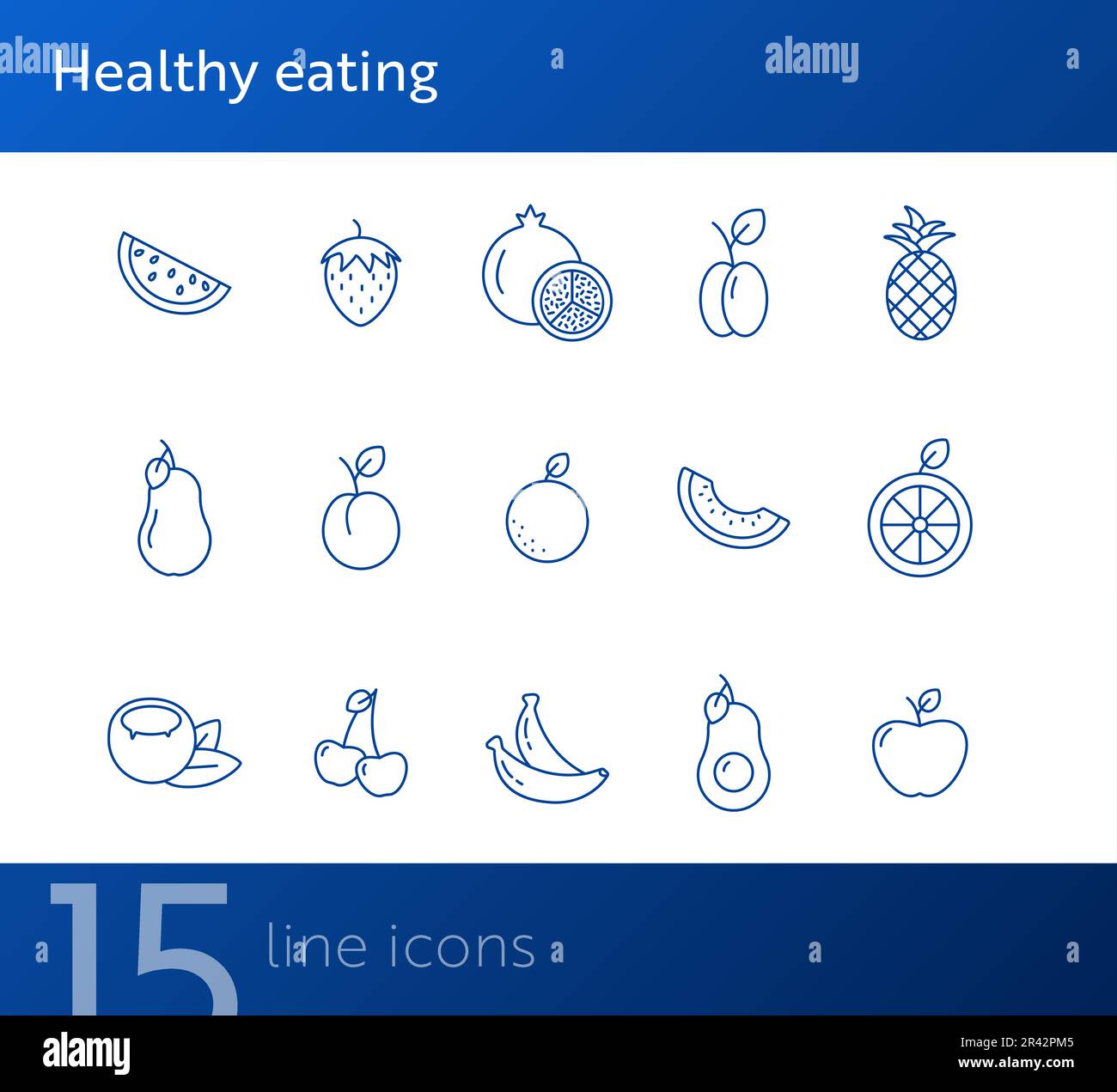 Healthy eating icons Stock Vector Image & Art - Alamy
