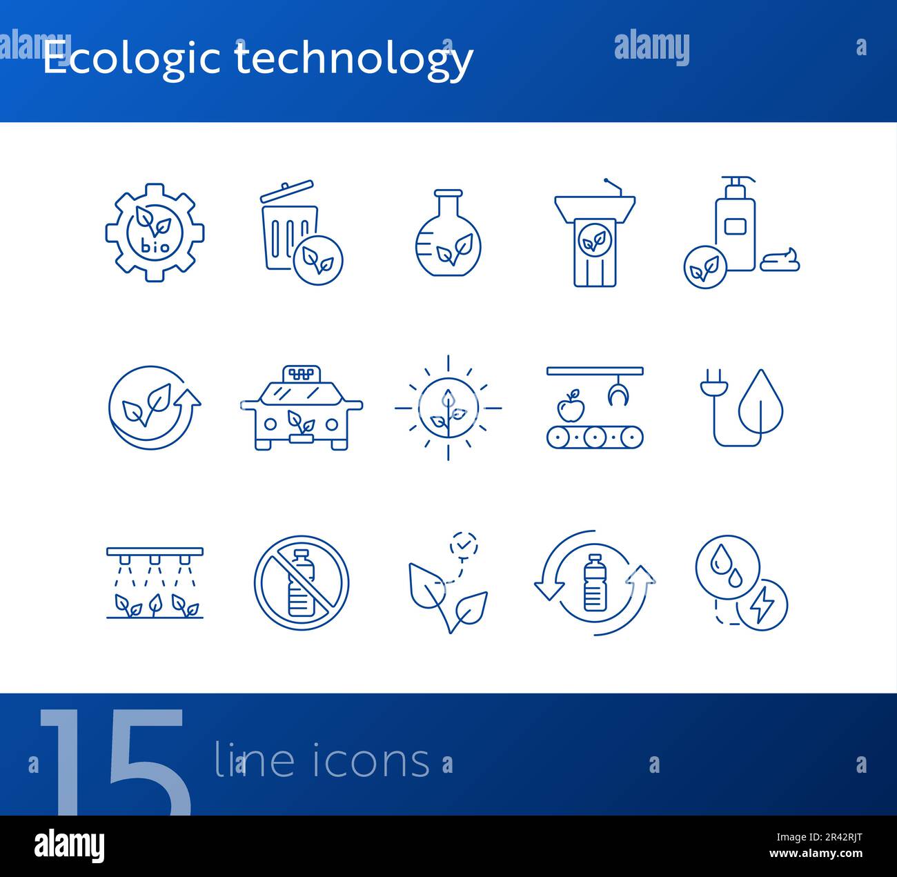 Ecologic technology icons Stock Vector Image & Art - Alamy