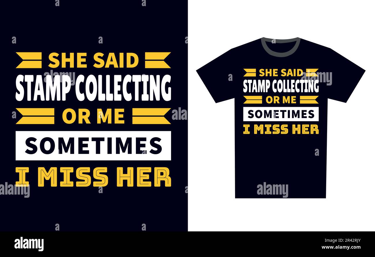 Stamp Collecting T Shirt Design Template Vector Stock Vector Image ...
