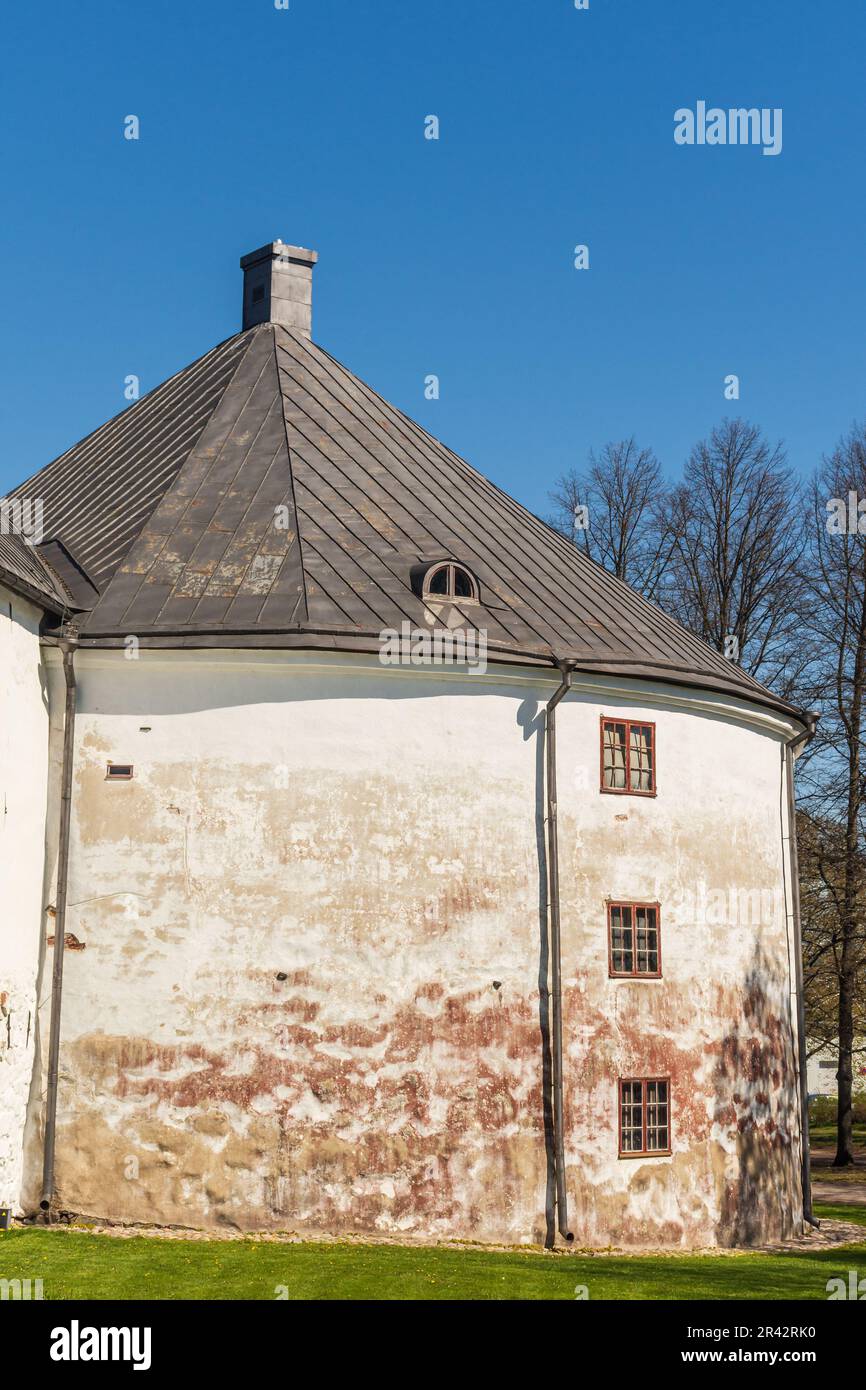 White medieval Turku castle (Turun linna) buildings in Turku Finland ...