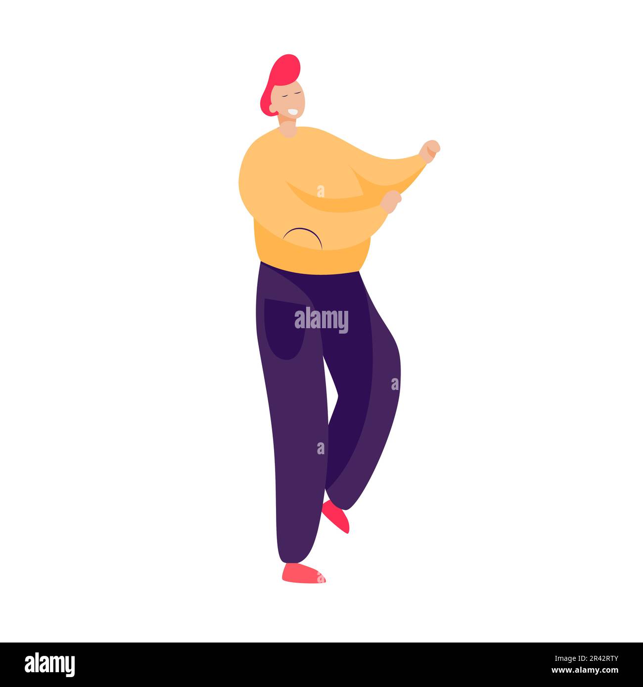 Business man dancing outdoor Stock Vector Images - Alamy