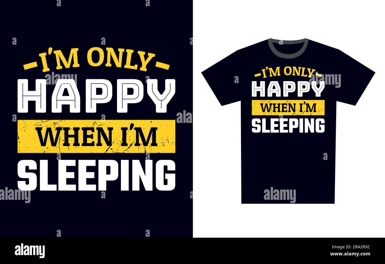 Sleeping T Shirt Design Template Vector Stock Vector Image & Art - Alamy