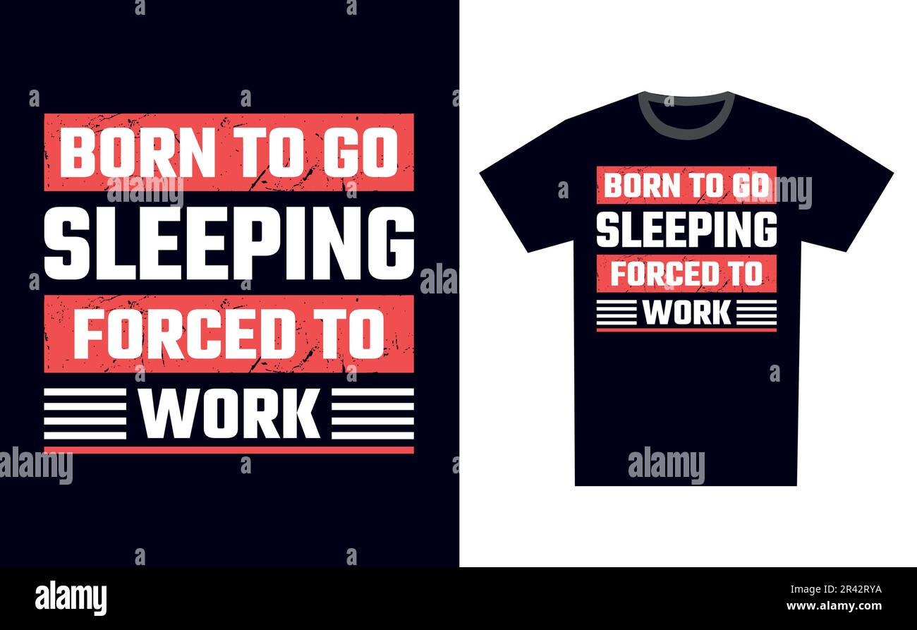 Sleeping T Shirt Design Template Vector Stock Vector Image & Art - Alamy