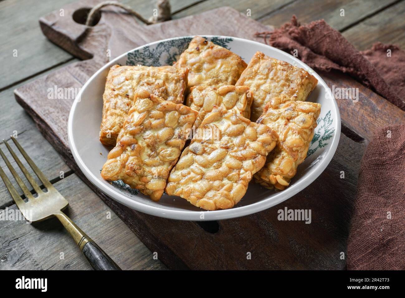 Fried Tempeh or Tempe is a traditional Malay dish snack popular in ...