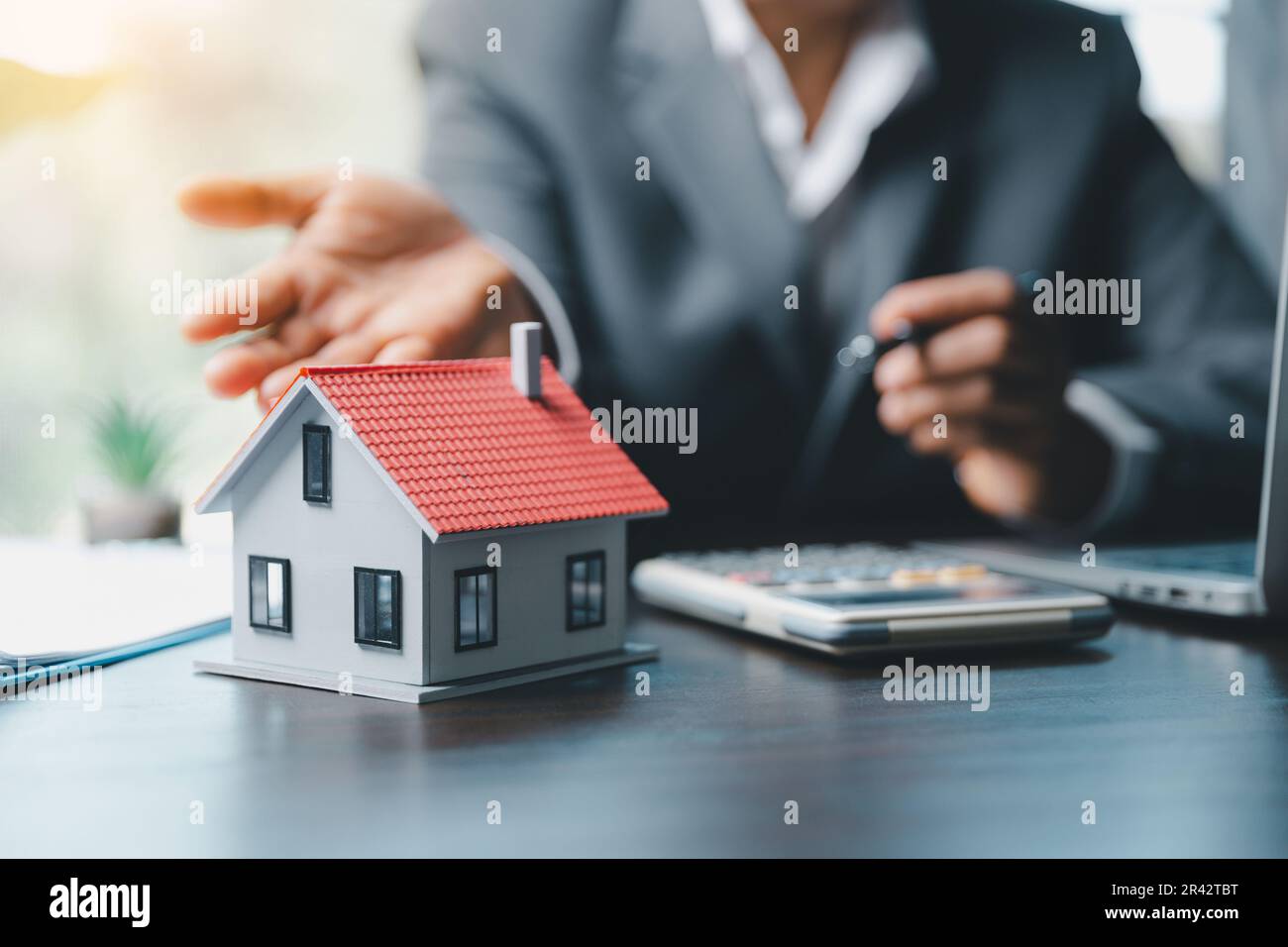 Business woman or lawyer accountant working financial investment on ...