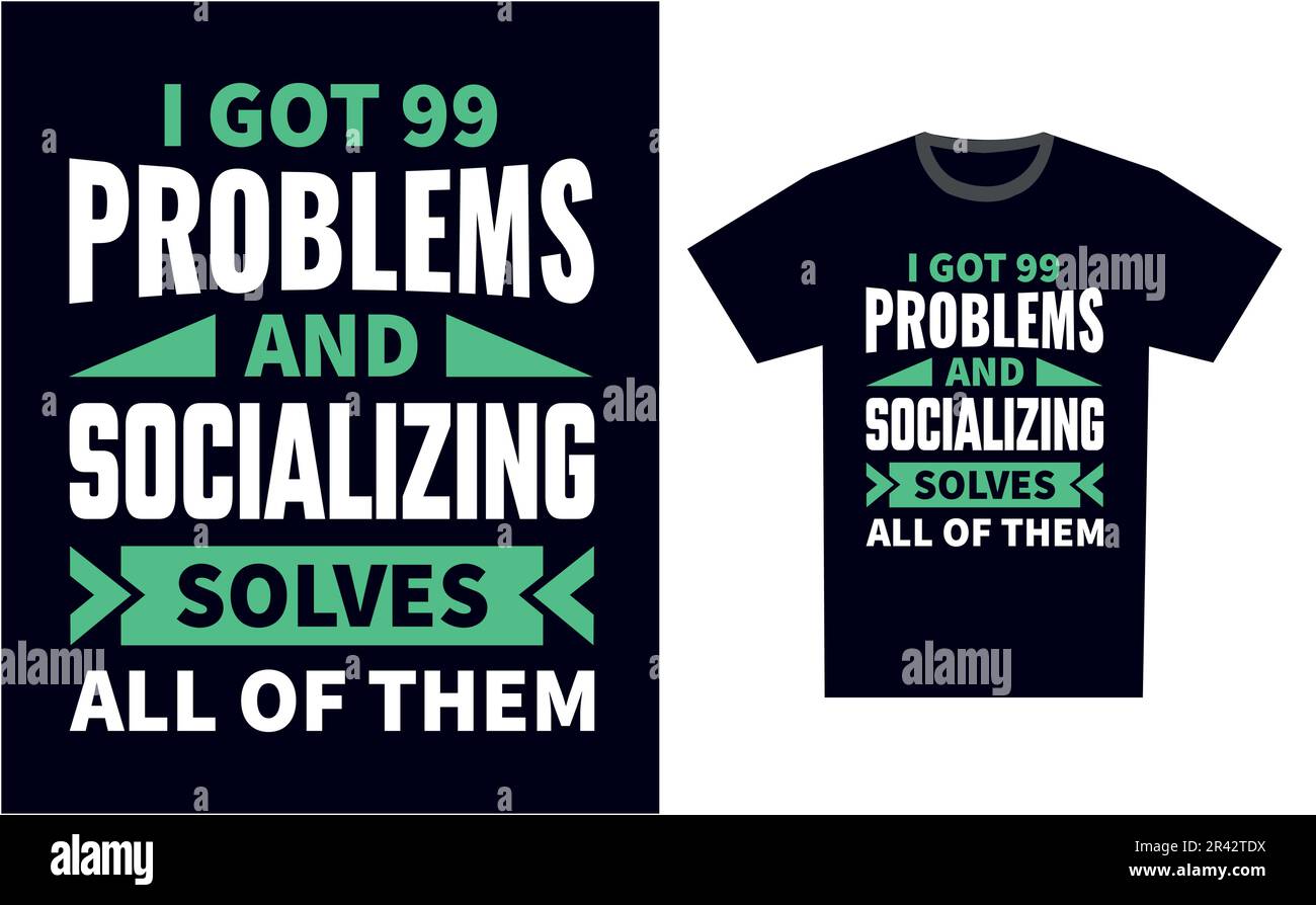 Socializing T Shirt Design Template Vector Stock Vector Image & Art - Alamy