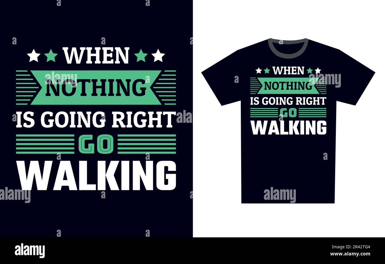 Walking T Shirt Design Template Vector Stock Vector Image & Art - Alamy
