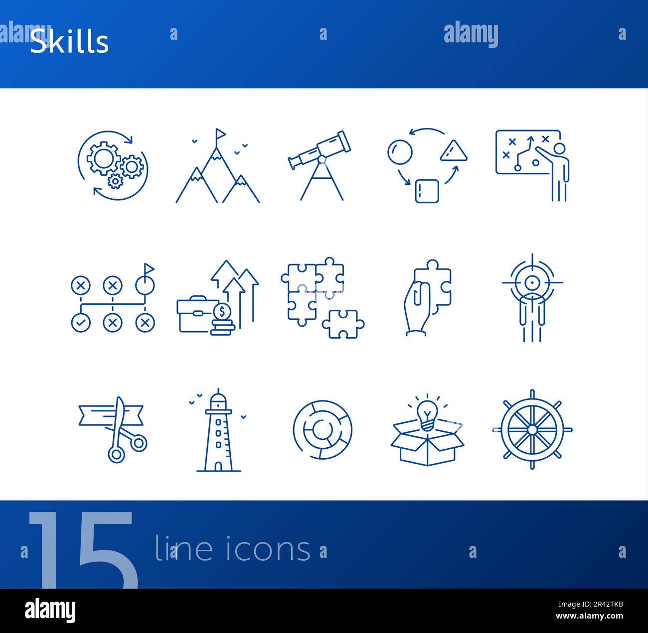 Skills icon set Stock Vector Image & Art - Alamy