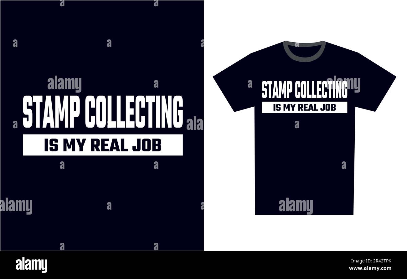 Stamp Collecting T Shirt Design Template Vector Stock Vector Image ...