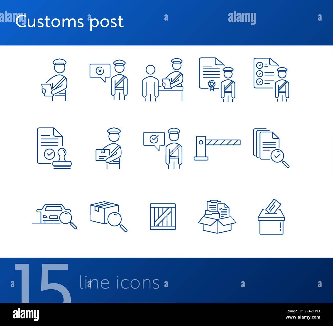 Border inspection post Stock Vector Images - Alamy