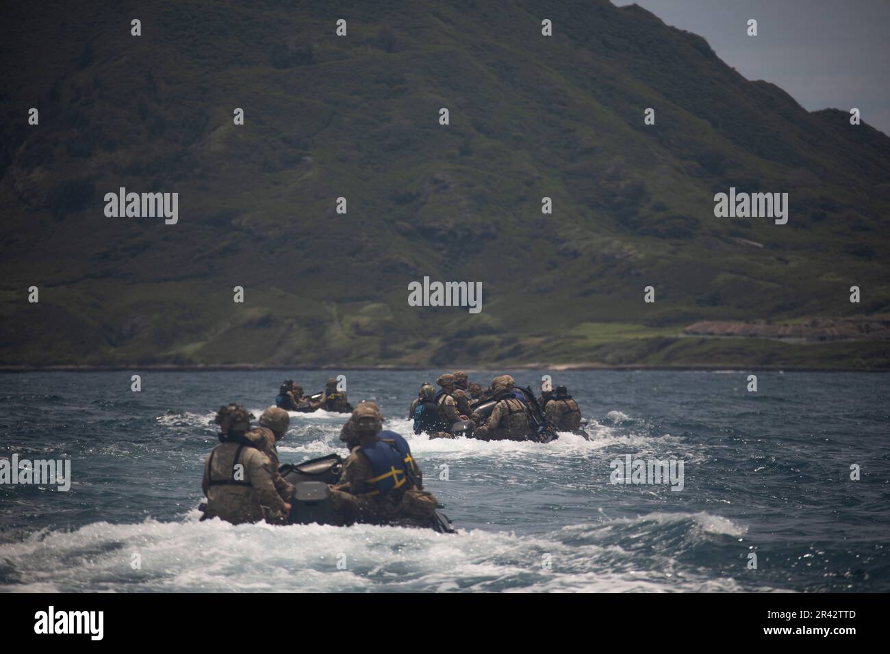 U.S. Army scout swimmers with Comanche Troop, 3rd Squadron, 4th Cavalry ...