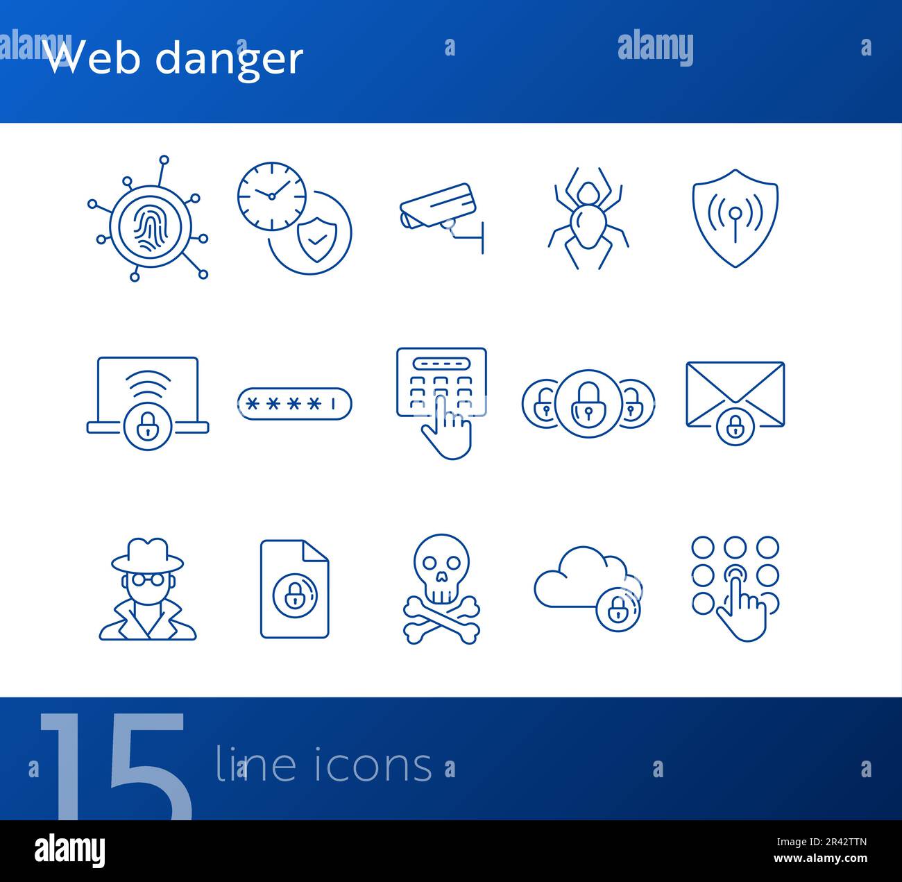 Web danger icons Stock Vector Image & Art - Alamy