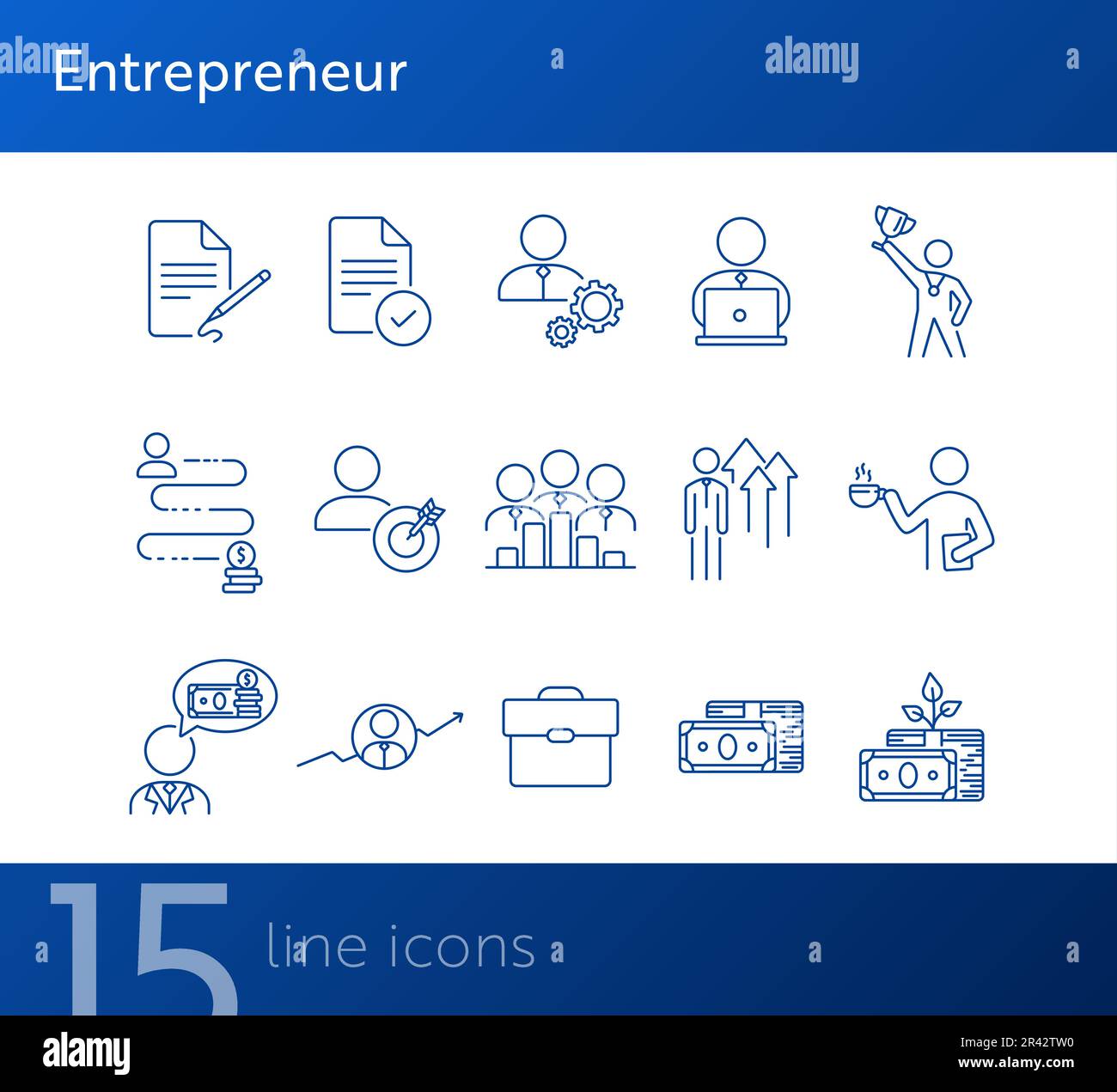 Investment portfolio icon linear hi-res stock photography and images ...