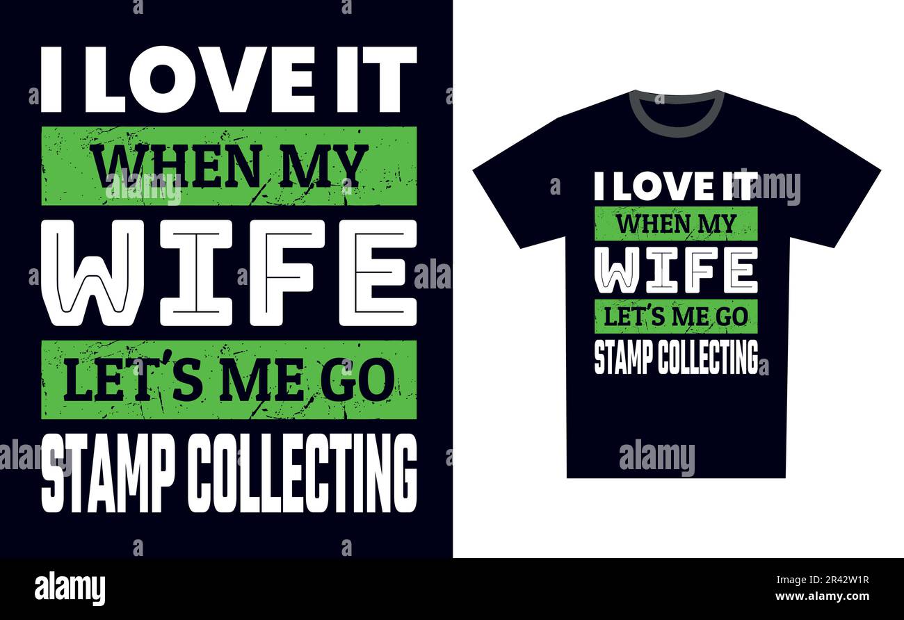 Stamp Collecting T Shirt Design Template Vector Stock Vector Image ...