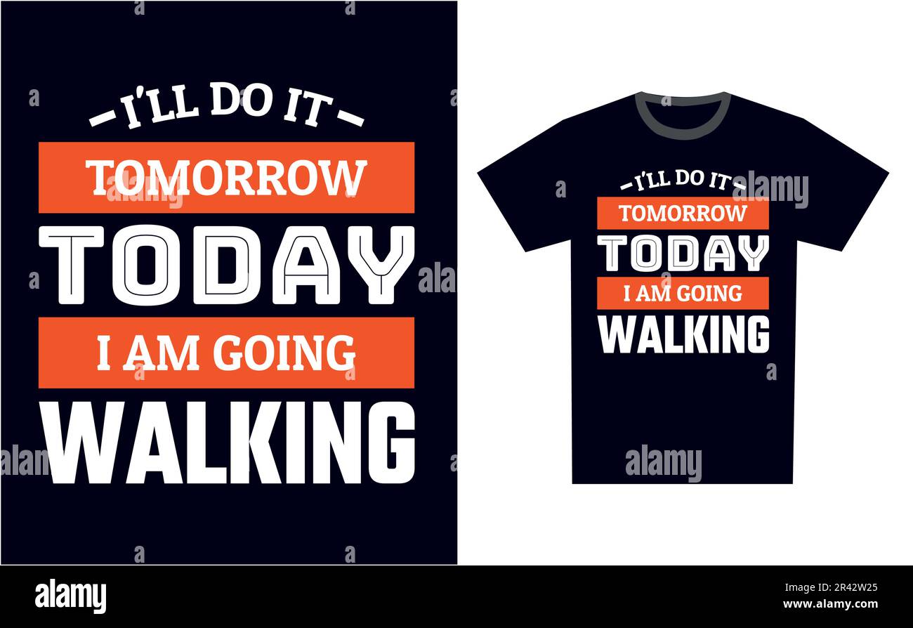 Walking T Shirt Design Template Vector Stock Vector Image & Art - Alamy