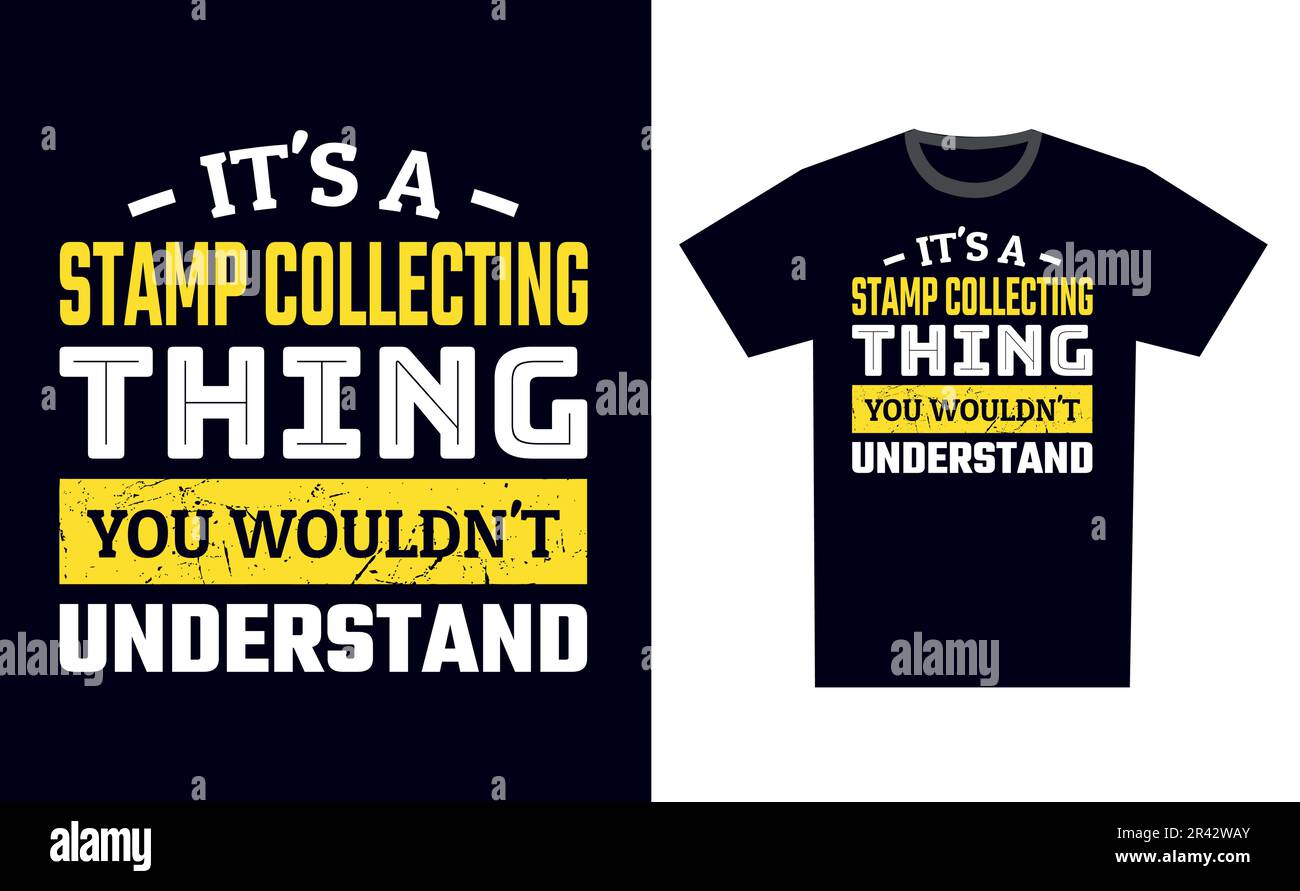 Stamp Collecting T Shirt Design Template Vector Stock Vector Image ...