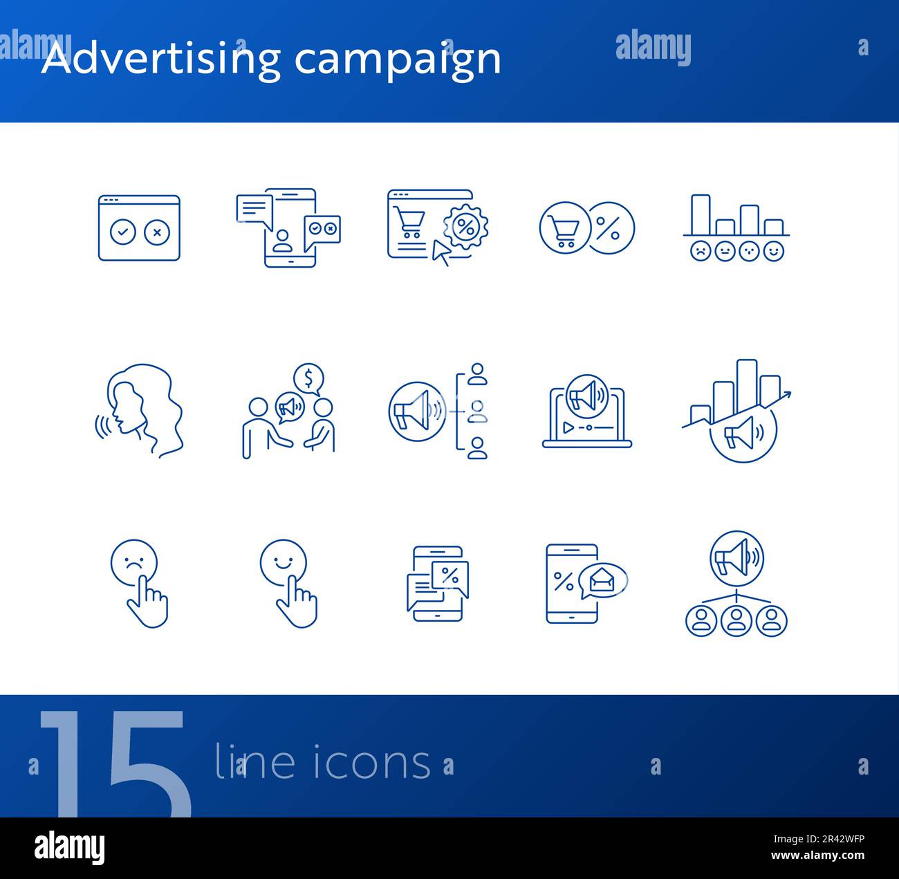 Advertising campaign icons Stock Vector Image & Art - Alamy