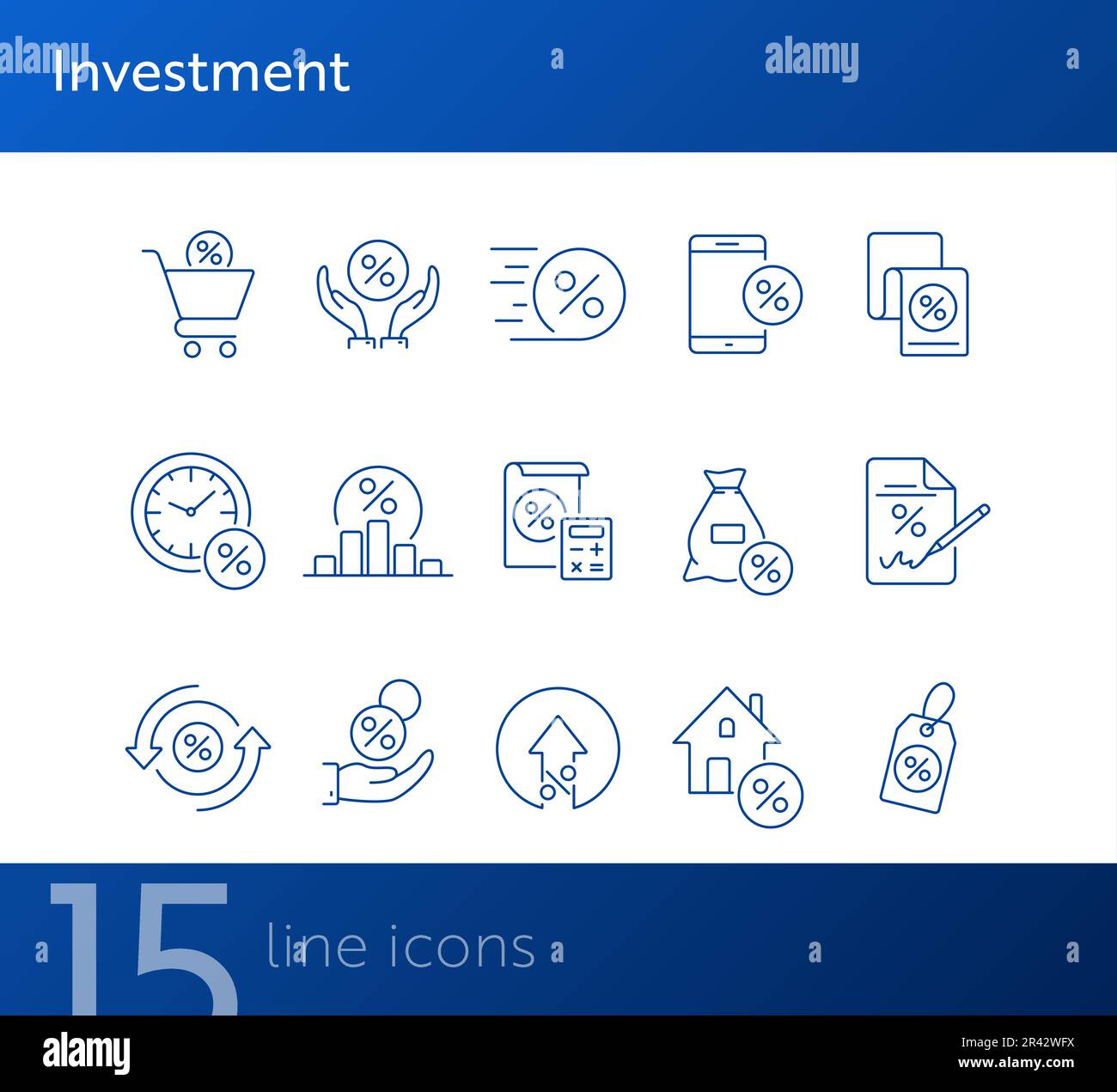 Investment icon set Stock Vector Image & Art - Alamy