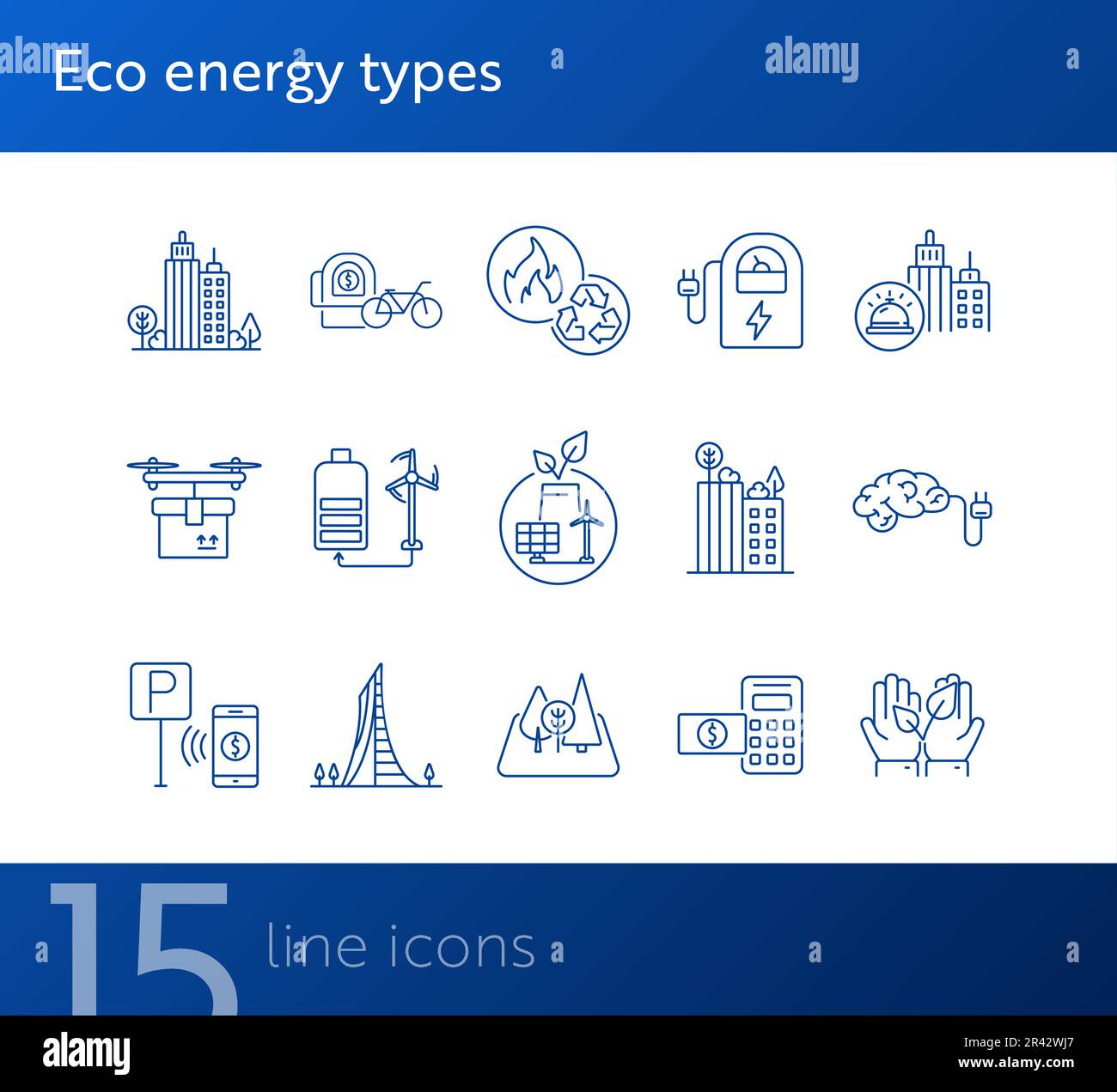 Eco energy icons Stock Vector Image & Art - Alamy
