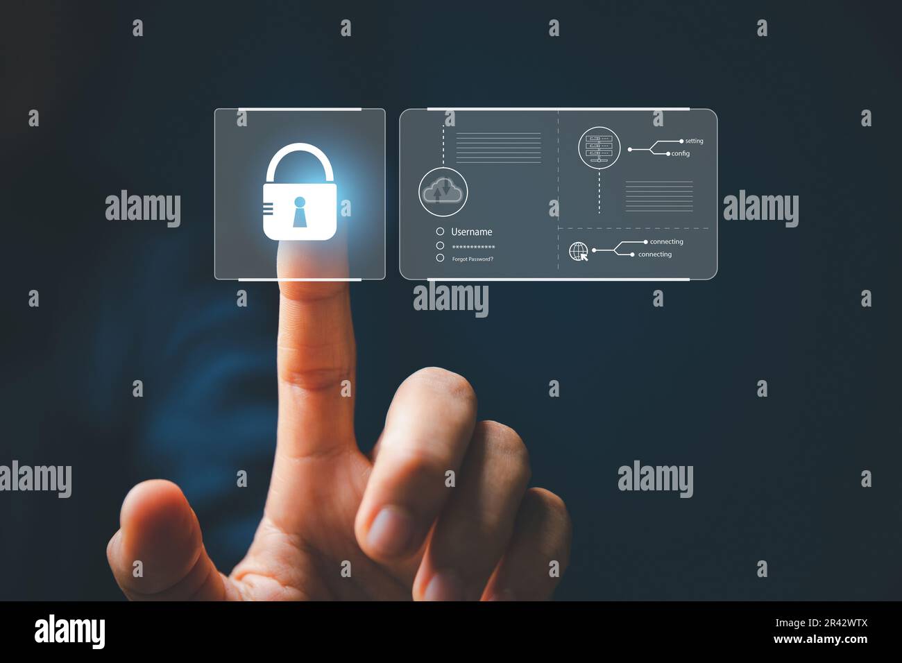 Cybersecurity And Privacy Concepts To Protect Data Lock Icon And