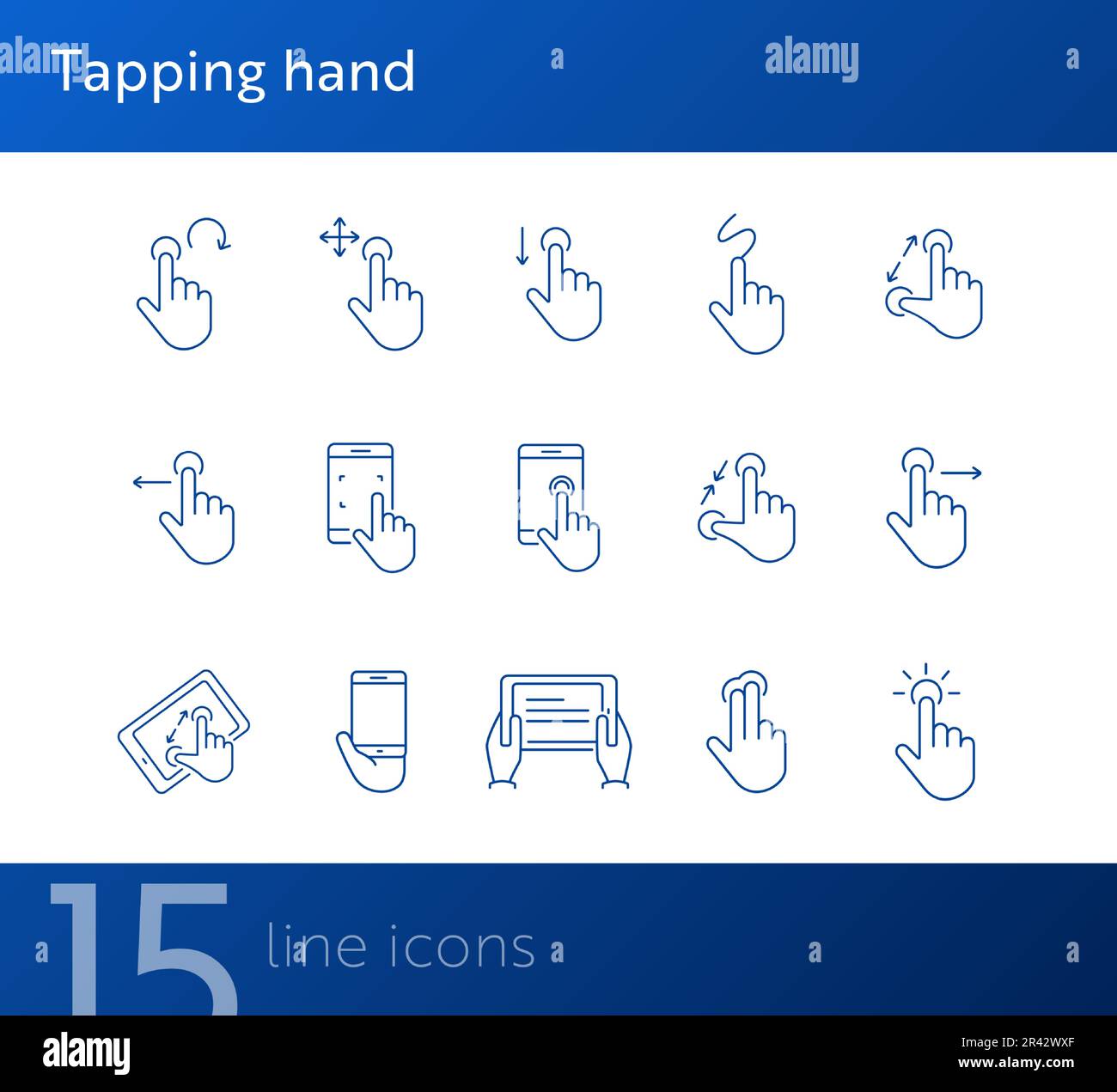 Tapping hand icons Stock Vector Image & Art - Alamy