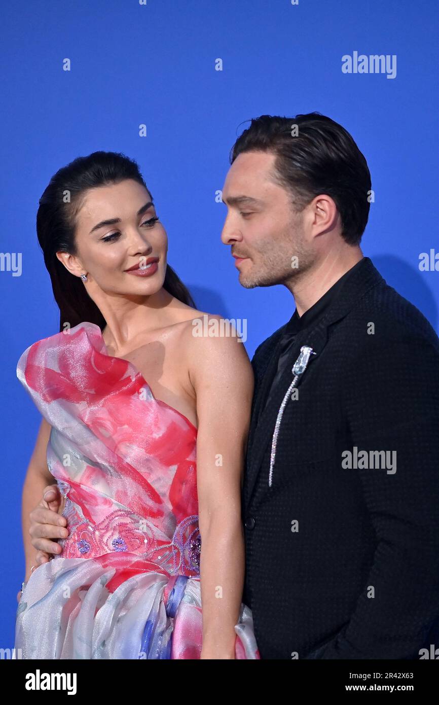Cannes, France. May 25, 2023. Amy Jackson and Ed Westwick attending the ...