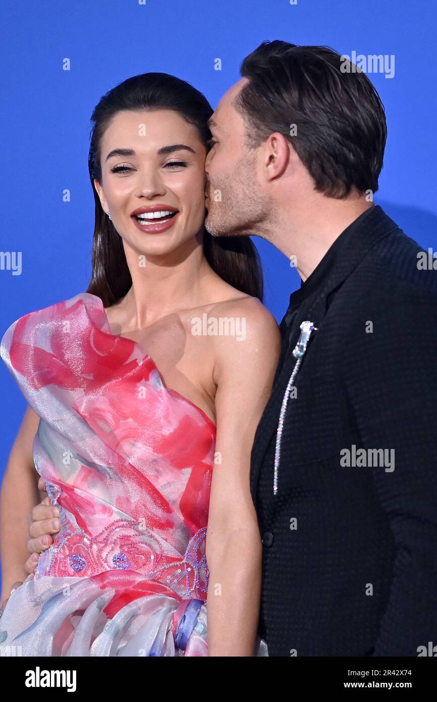 Cannes, France. May 25, 2023. Amy Jackson and Ed Westwick attending the ...