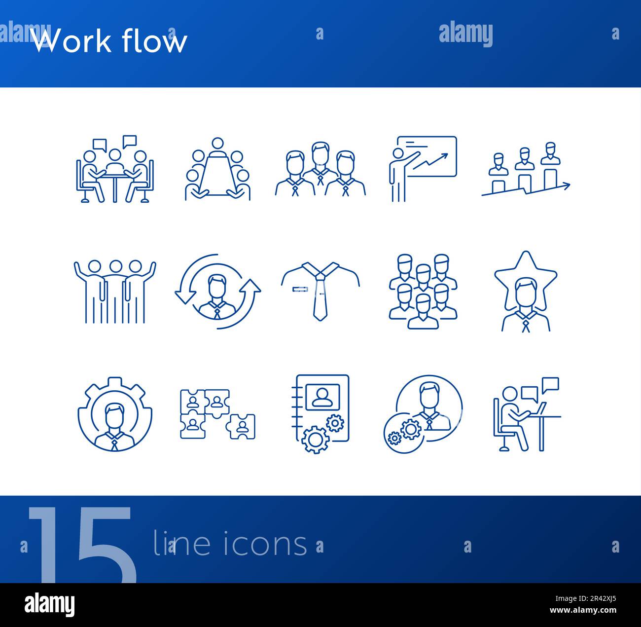 Work flow icons Stock Vector Image & Art - Alamy
