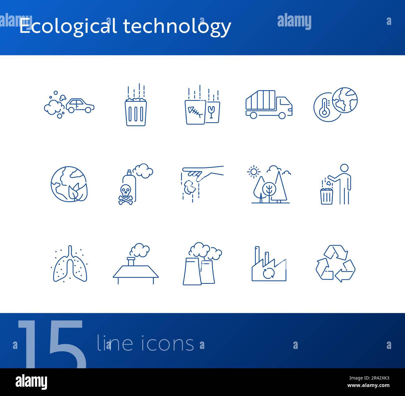 Ecological icons. Set of line icons Stock Vector Image & Art - Alamy
